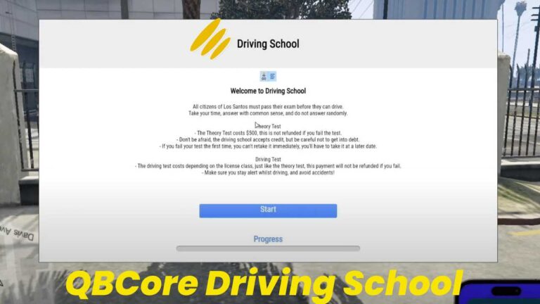 QBCore Driving School - QBCore Script