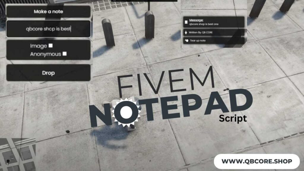 Fivem Notepad Qbcore Script