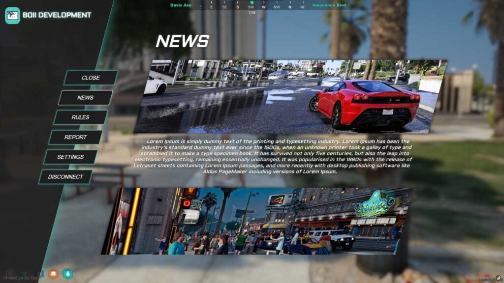 Fivem Custom Pause Menu V2 Qbcore Script