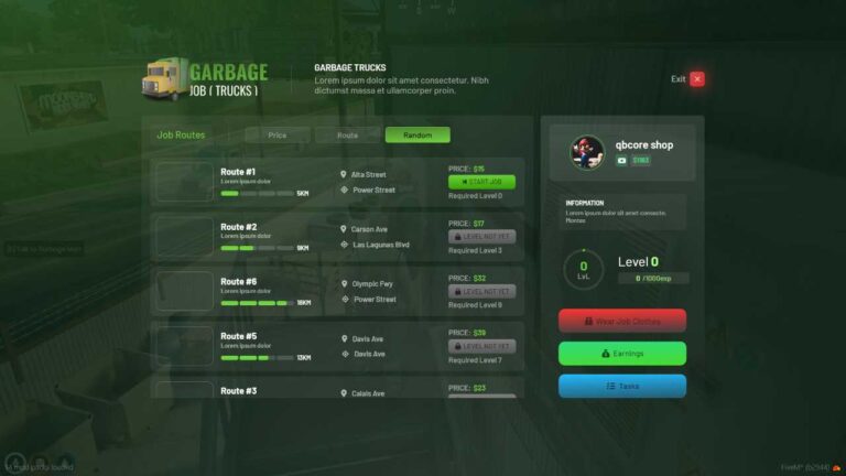 garbage job fivem - QBCore Script