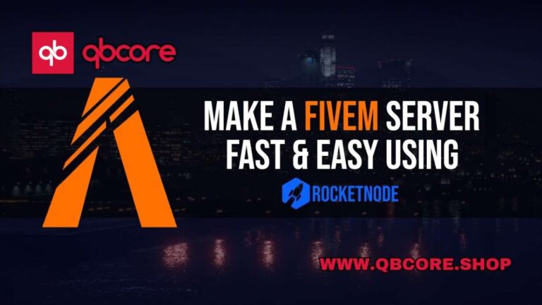 How To Setup Fivem Server Using Rocketnode Hosting Qbcore Script