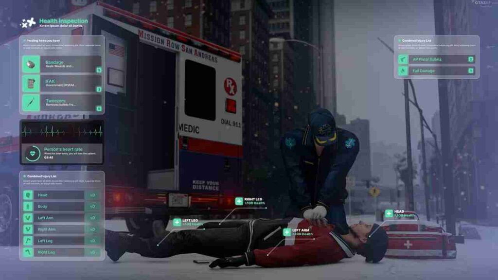 QBcore Advanced Health System - QBCore Script