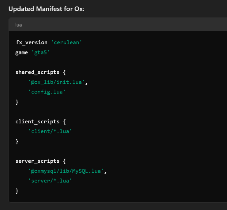 how to change qbcore script to ox - QBCore Script