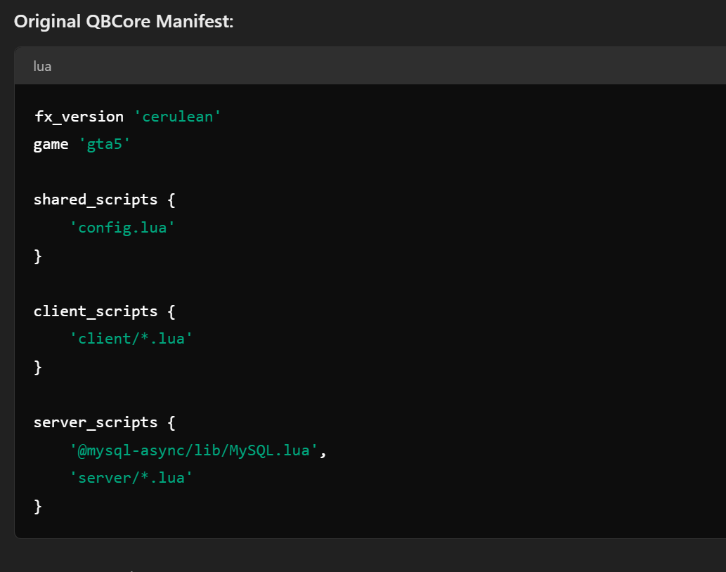 how to change qbcore script to ox - QBCore Script